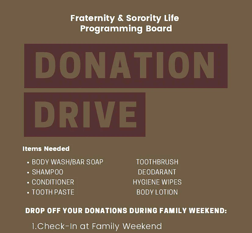Fraternity & Sorority Life Donation Drive | The Bobcat Family Portal